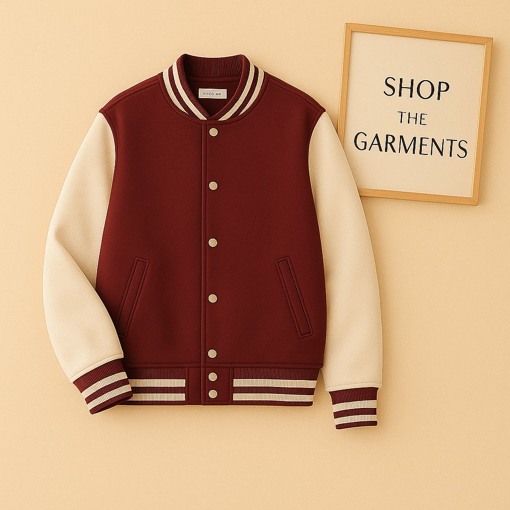 MAROON VARSITY JACKET – The Garments