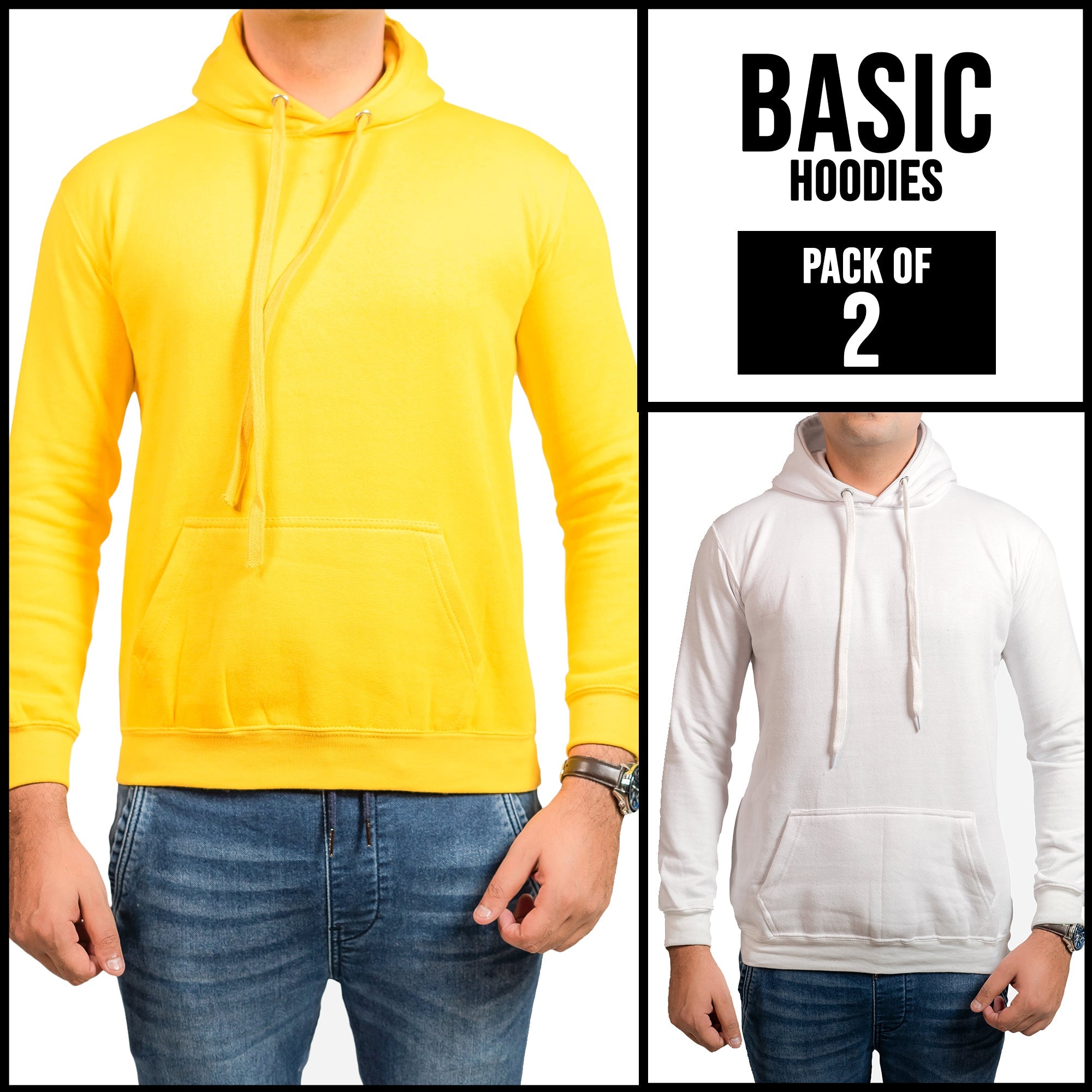 PACK OF 2 BASIC HOODIES FOR MEN – The Garments